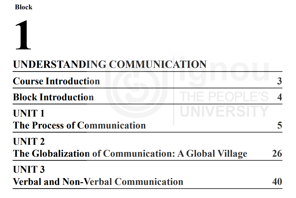 BEGAE 182 – English Communication Skills- BLOCK 01 - IGNOU TUTOR
