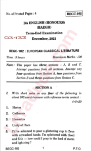 BEGC-102 Question Paper Analysis - IGNOU TUTOR